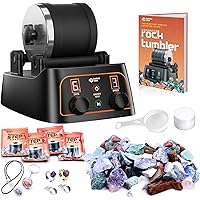 NATIONAL GEOGRAPHIC Hobby Rock Tumbler Kit - Includes Rough Gemstones ...