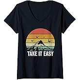 Amazon.com: Retro Take It Easy Shirt Vintage Outdoors Camping T-Shirt ...