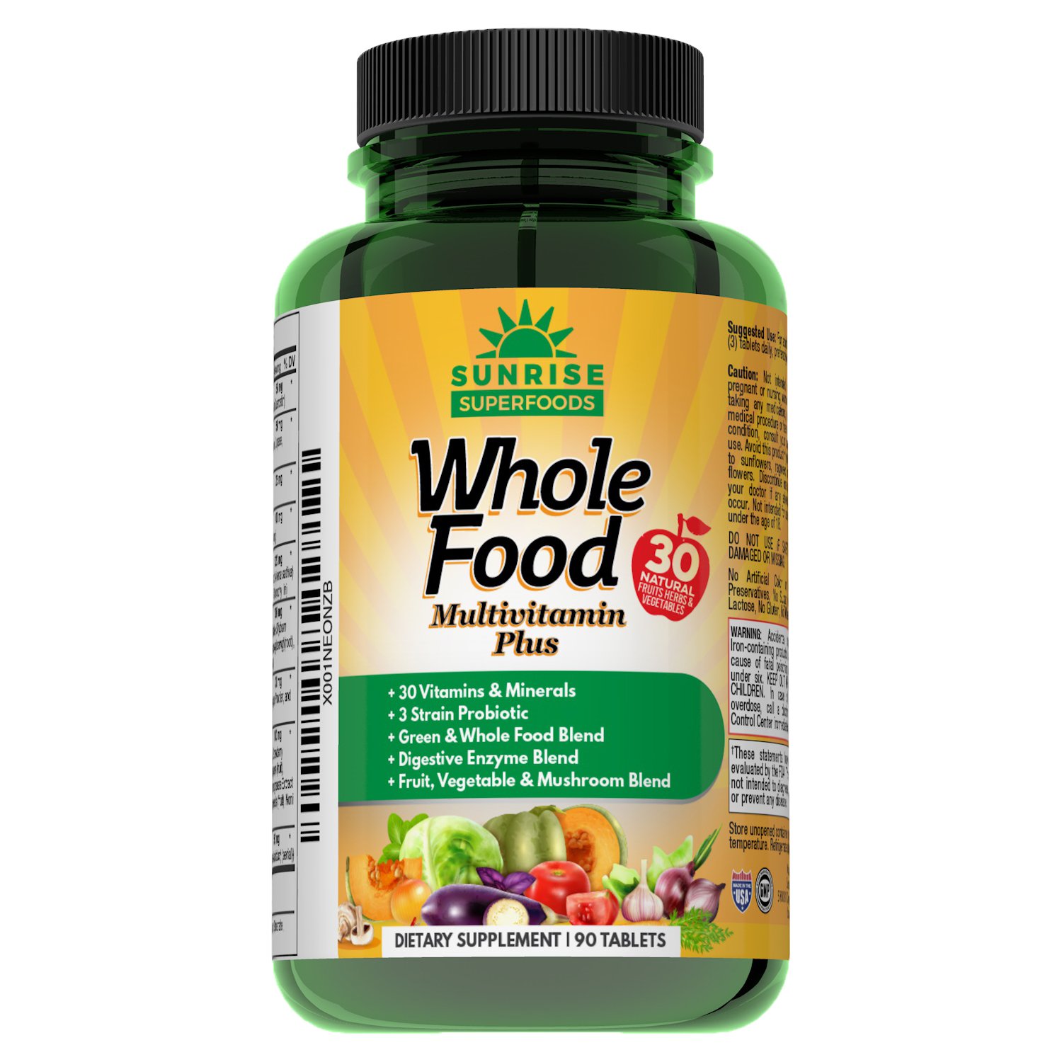 Ultimate Wholefood Multivitamin For Men & Women – Natural Probiotic ...