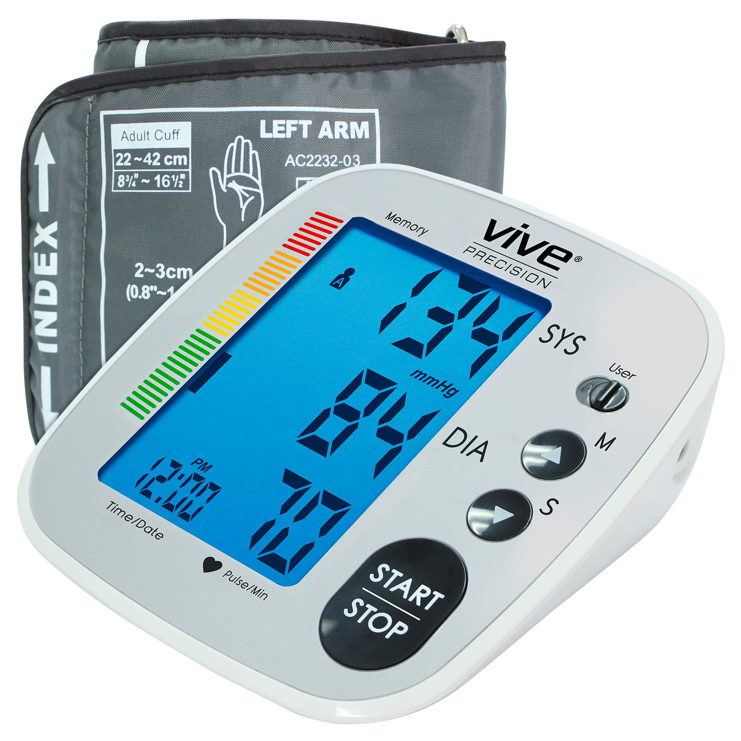 Vive Precision Blood Pressure Machine Heart Rate Monitor Automatic 