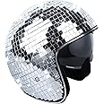 Amazon.com: Disco Ball Helmet with Retractable Visor Silver Glitter ...