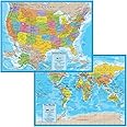 Amazon.com : Waypoint Geographic 2-in-1 United States and World ...