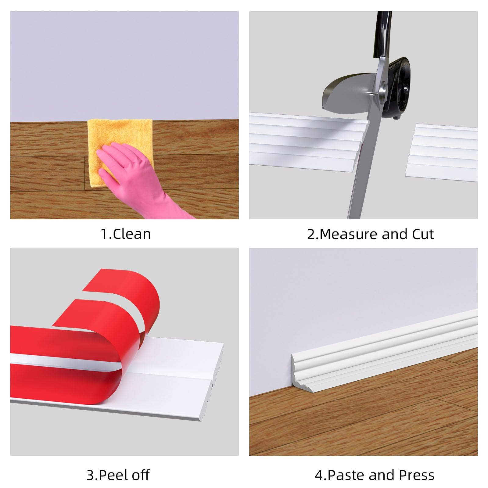 Mua Flexible Inside & Outside Corner Trim Moulding, 1.6in x 20ft Peel ...