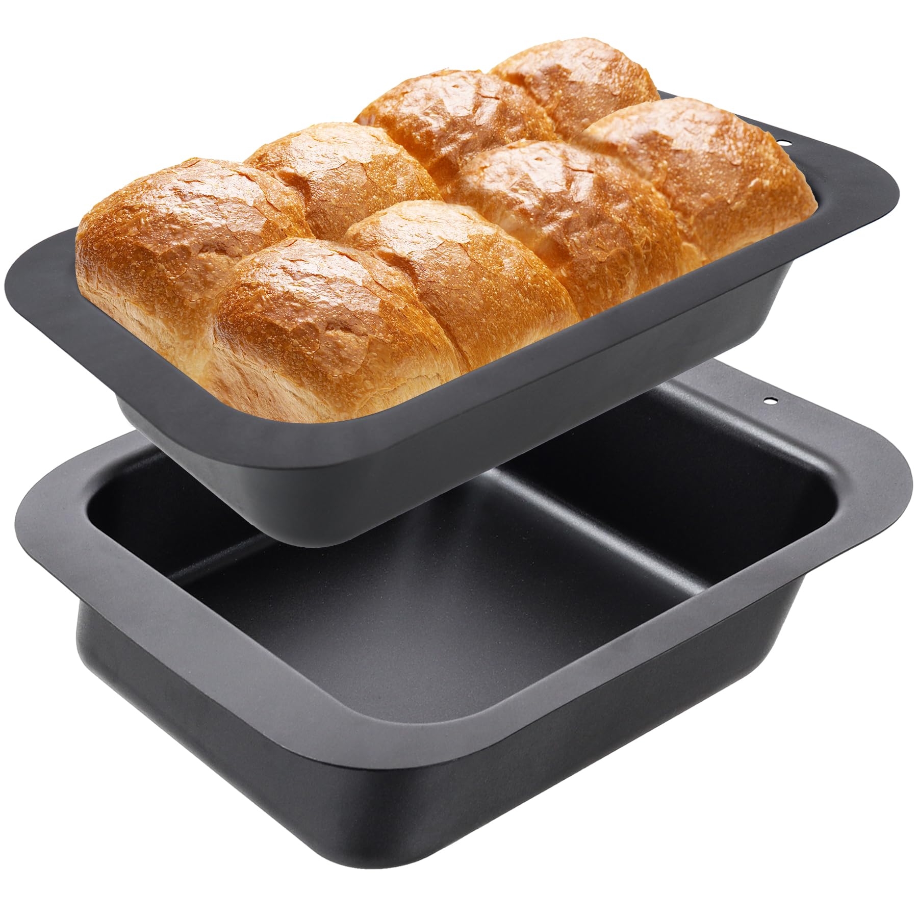 AJinTeby 2 Pack of Nonstick Baking Pan for Ninja Foodi Oven, 8 x 8 inch Square Cake Pan & 9 x 5 ...