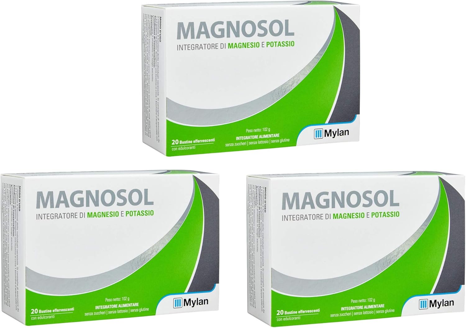 3X MAGNOSOL MAGNESIO E POTASSIO - Integratore Alimentare - 60 BUSTINE ...