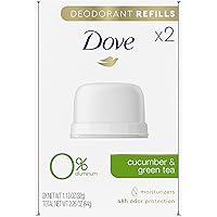 Amazon.com : Dove Deodorant Refills Refill Kit 0% Aluminum Cucumber ...