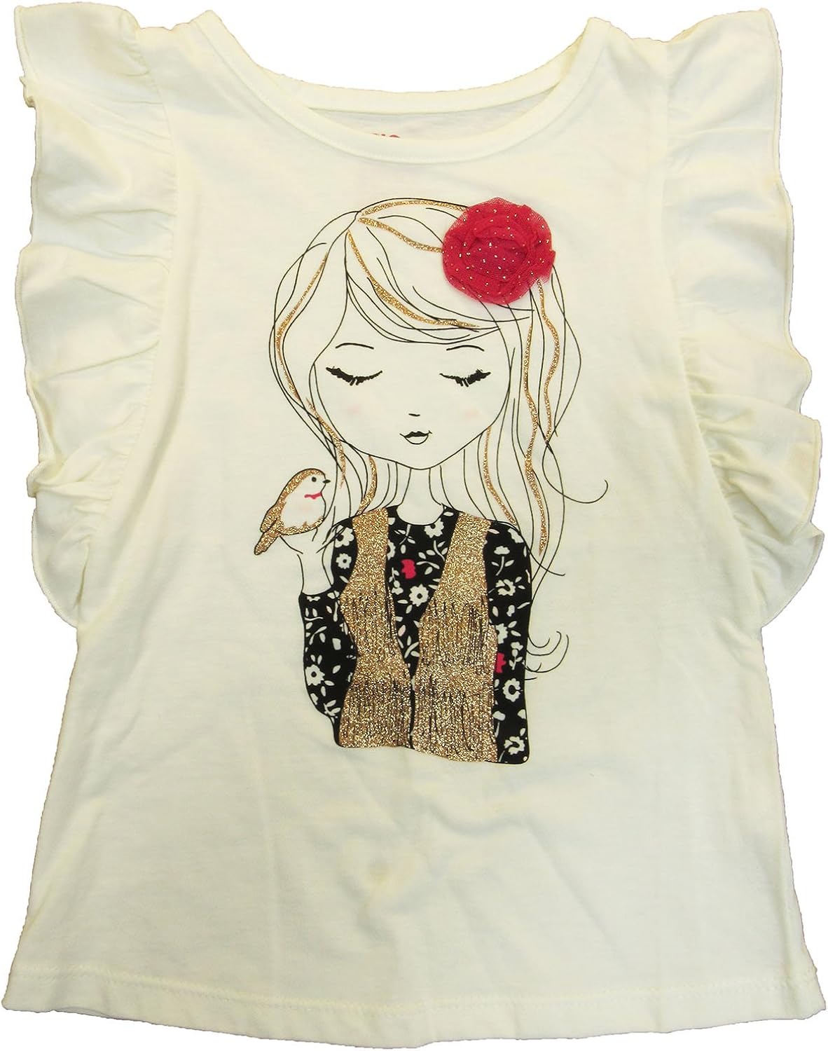 Amazon.com: Epic Threads Little Girls' (2T-6X) Girl with Bird Graphic ...