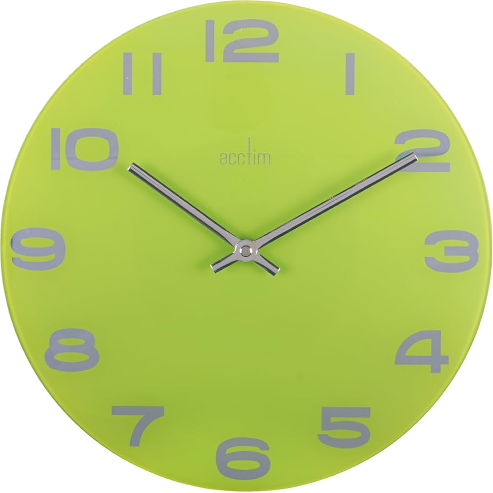 Acctim Mika 30 cm Lime Green Wall Clock