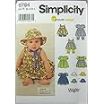 Amazon.com: Simplicity Sewing Pattern 9784 Babies Dresses, A (XS-S-M-L ...