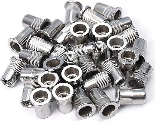 Stainless Steel 1/4-20 Rivet Nut Threaded Rivet Insert Nut 1/4 Rivnuts ...