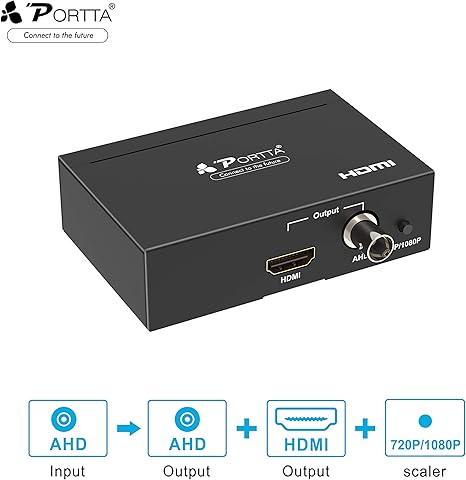 Portta AHD Converter AHD To HDMI AHD Converter Upscaler: Amazon.co.uk ...