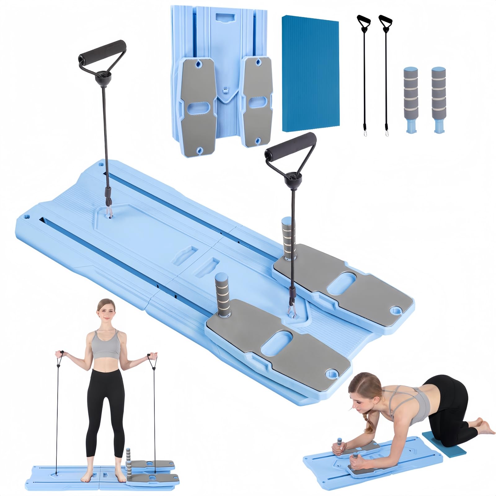Pilates Board - 2025 Pilates Reformer Set for Full Body Workouts ...