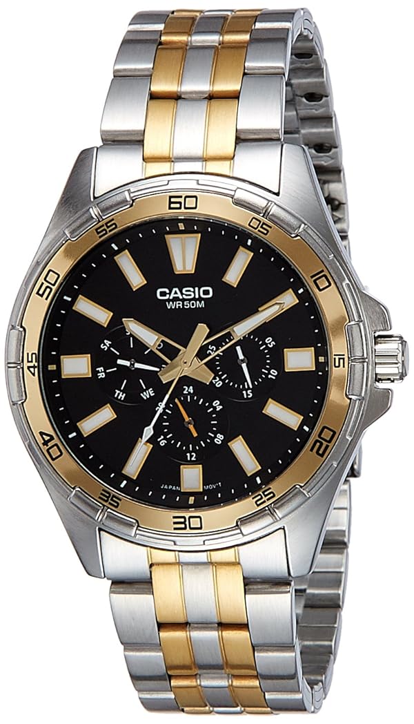 Casio MTD-300SG-1AV Men's Two-Tone 50M Stainless Steel Watch ...