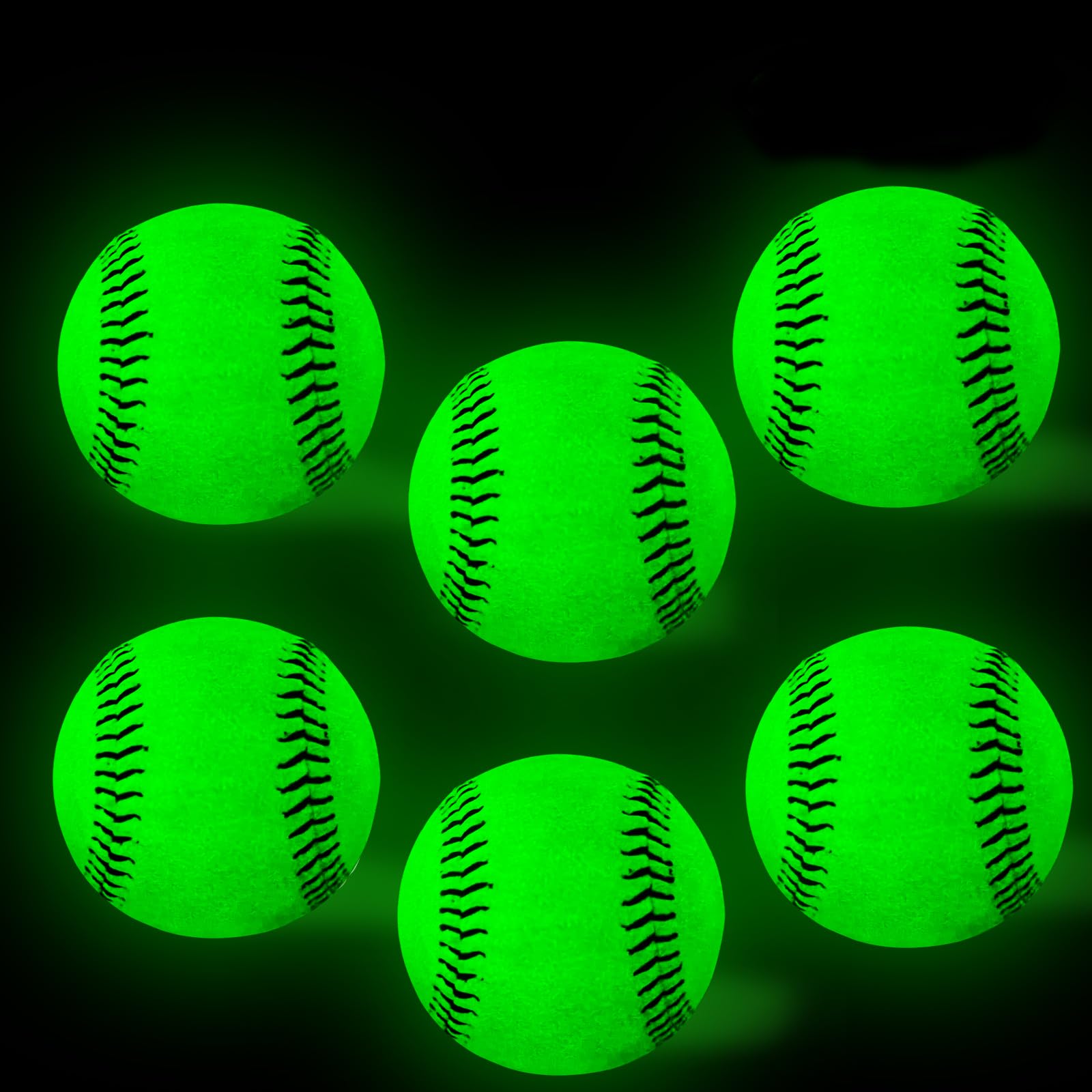 JibInfo 6 Pack Light Up Baseball, Glow in The Dark Baseball Luminous ...