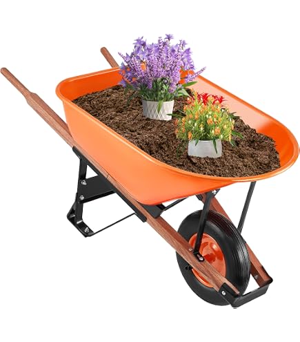 Wheelbarrow Wheel Gardener's Choice Poly Wheelbarrow, 6-cu-ft ...
