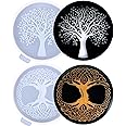Amazon.com: 2pcs Tree of Life Coaster Silicone Molds, Tree of Life ...
