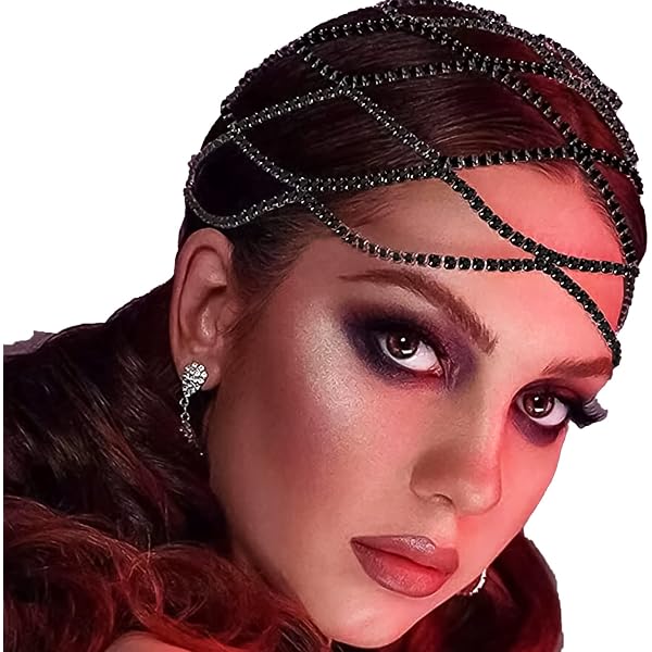 Sexy Glam Head Scarf Shiny Balaclava Elastic Rhinestone Headcover ...