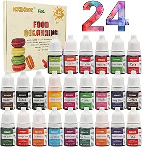 Colorante alimentario 24*6ml, Colorante Alimentario Alta Concentración ...