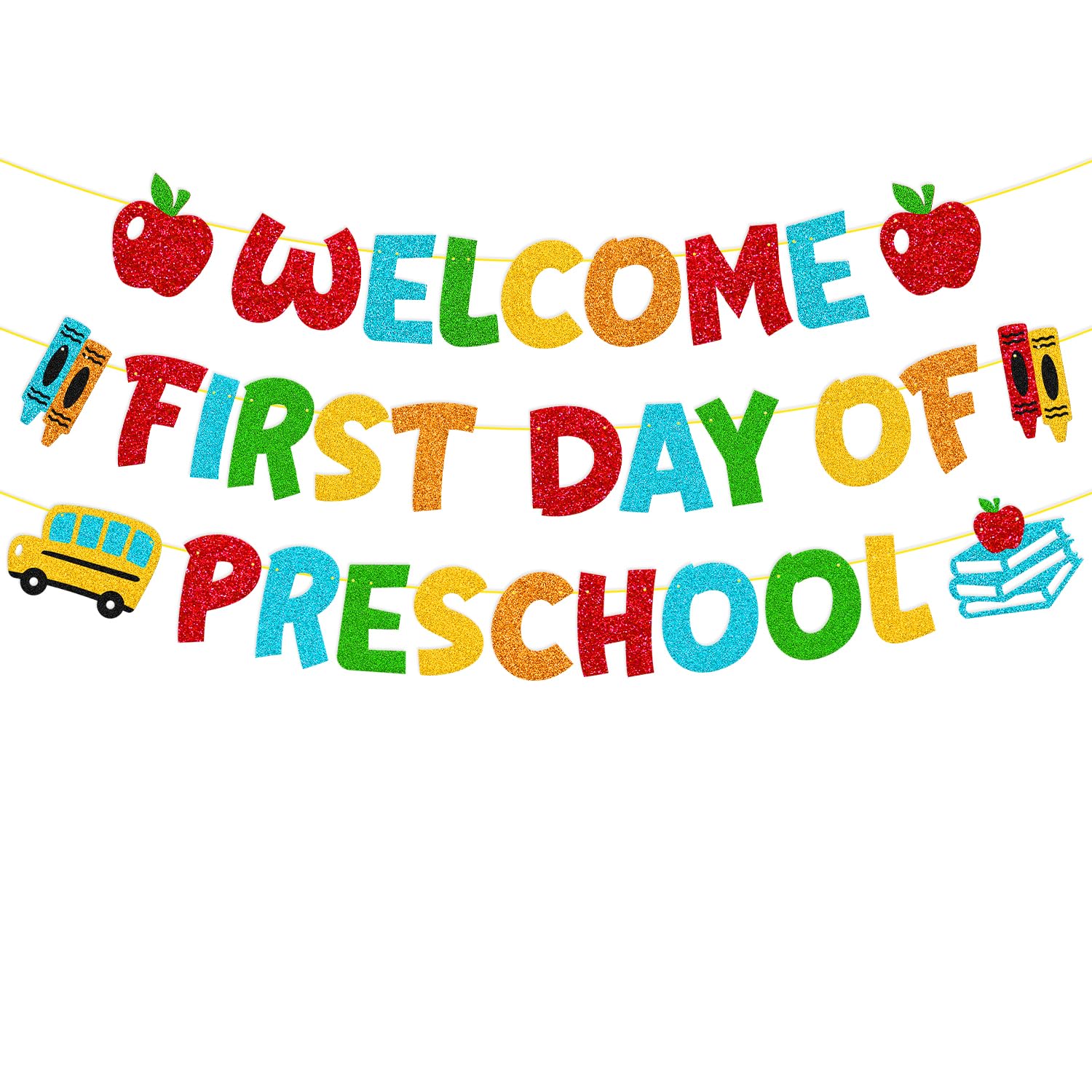 Welcome First Day of Preschool Banner Welcome to Preschool Decorations ...