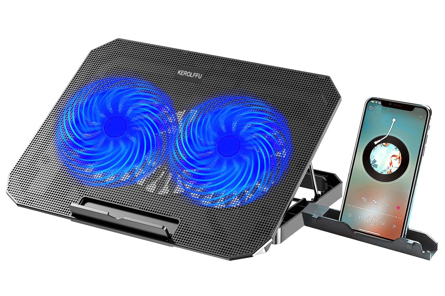 KEROLFFU Laptop Cooling Fans 15.6 14 13 Inch (Big 2Fans 5.52 Inch ...