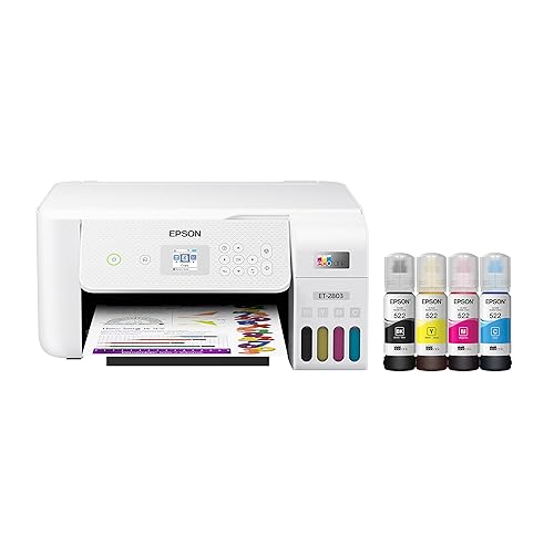 Epson EcoTank ET-2803 Wireless Color All-in-One Cartridge-Free ...