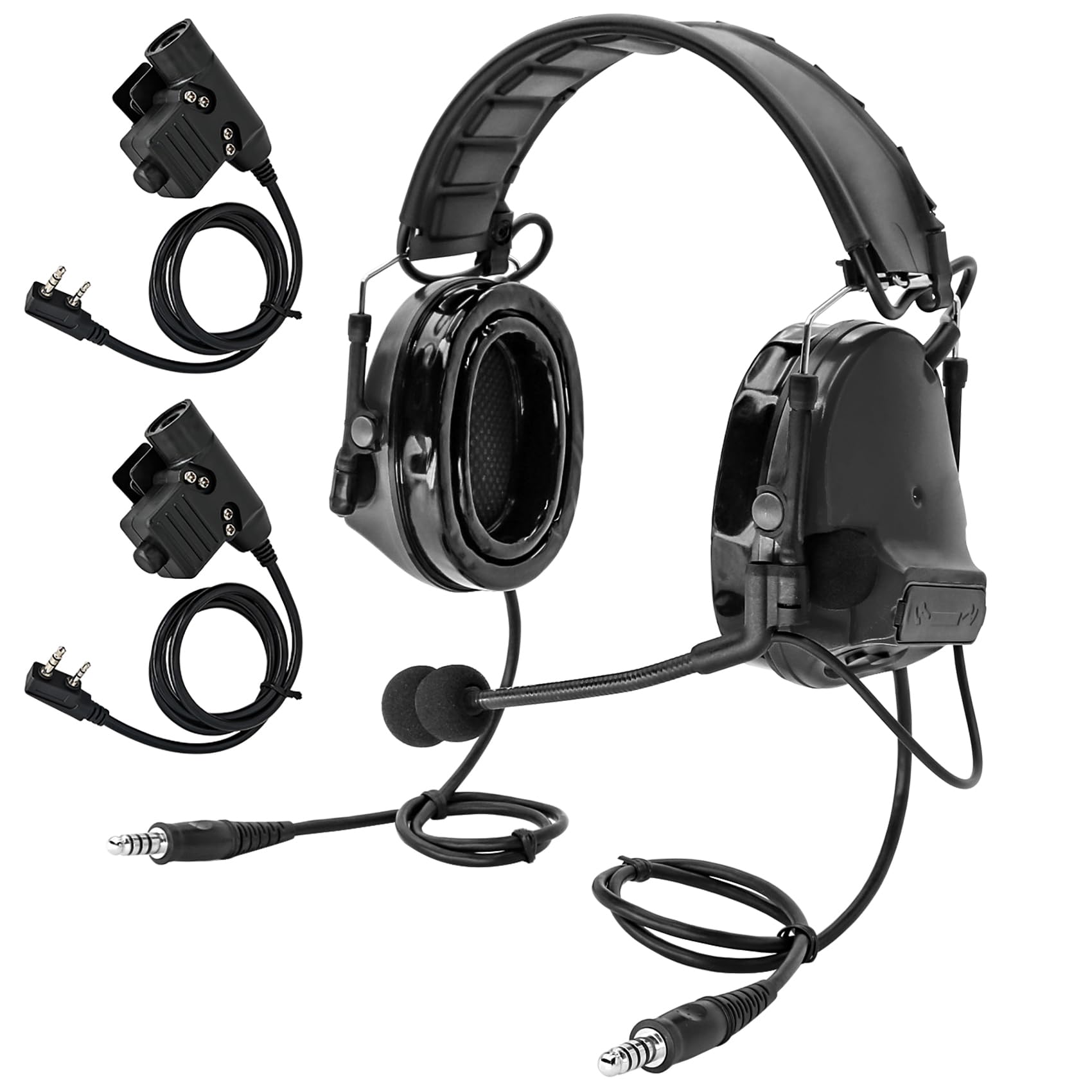 HEARFALCOM Dual Communication COMTA III Tactical Headset with PTT ...