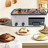 Amazon.com: 4 in 1 Breakfast Maker Station with Indoor Grill/Griddle ...