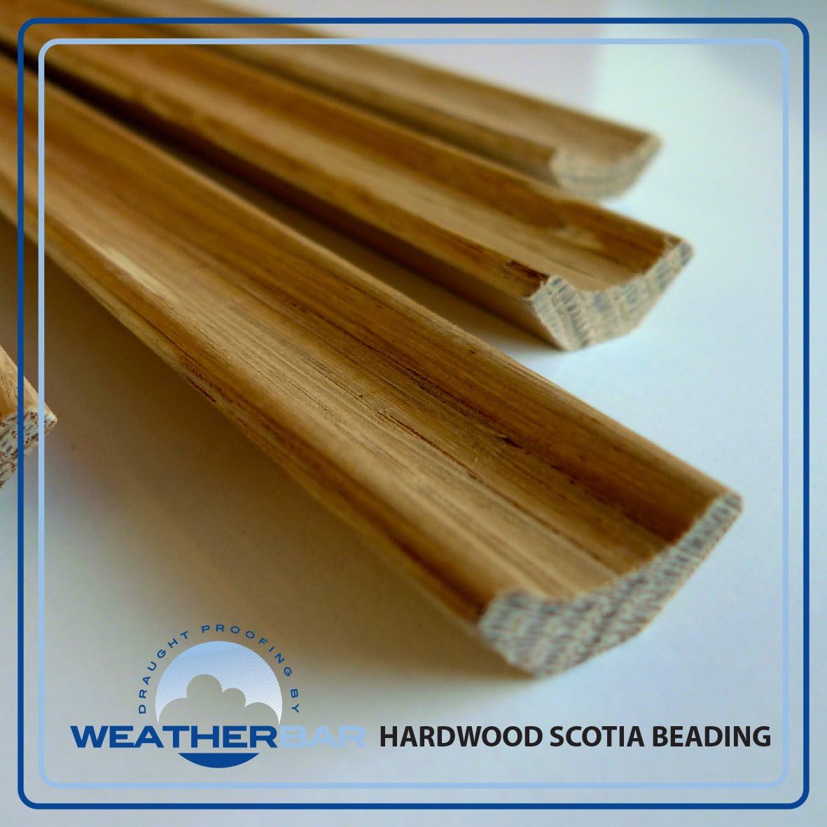 Solid Hardwood, Lacquered Oak Scotia Beading Strip. 18mm Profile in ...