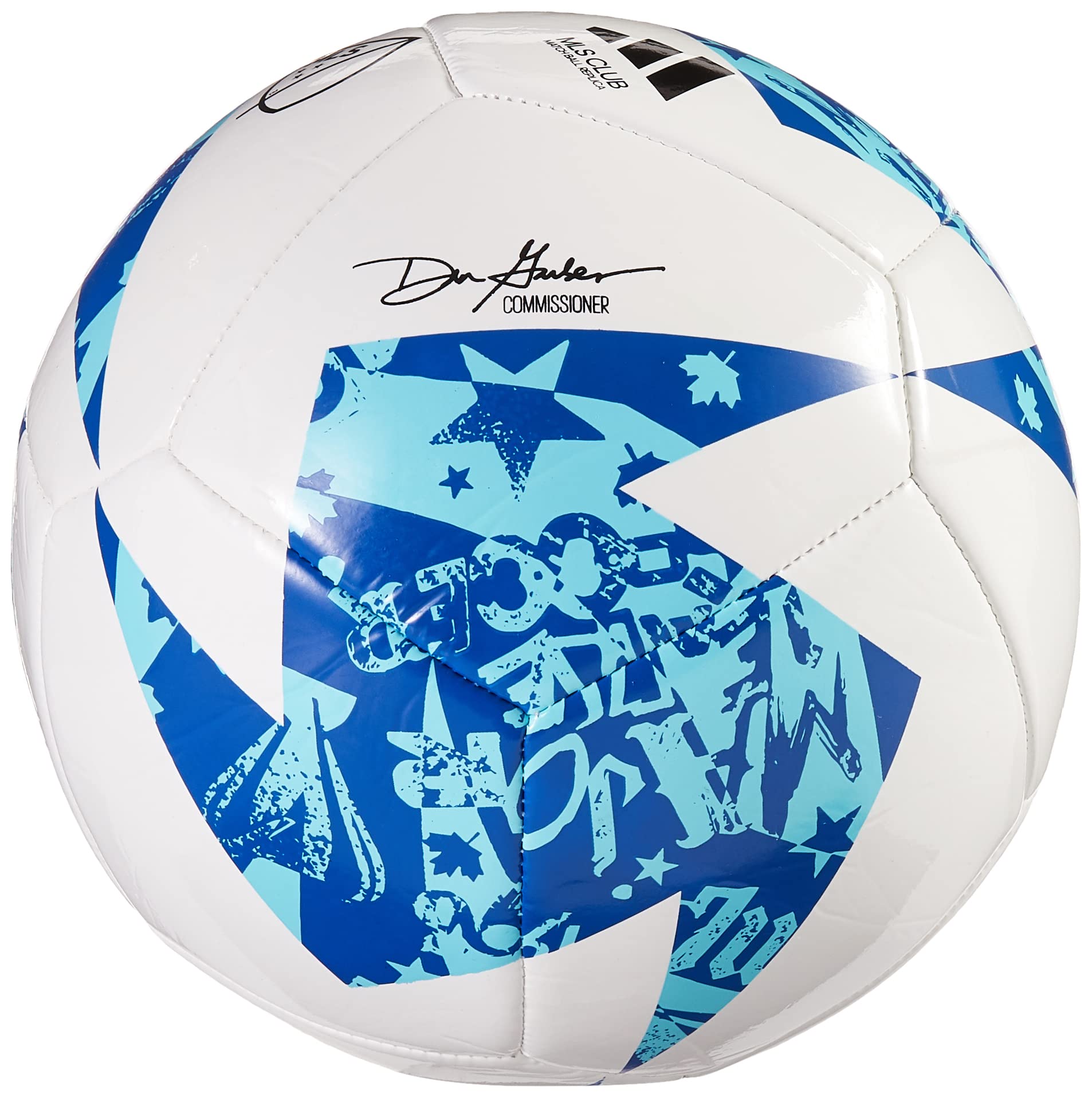 adidas MLS Club Soccer Ball, White/Blue/Bright Cyan 23, 3 for sale ...