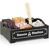 Amazon.com: Wooden S'mores Bar Station, Smores Caddy Holder with ...
