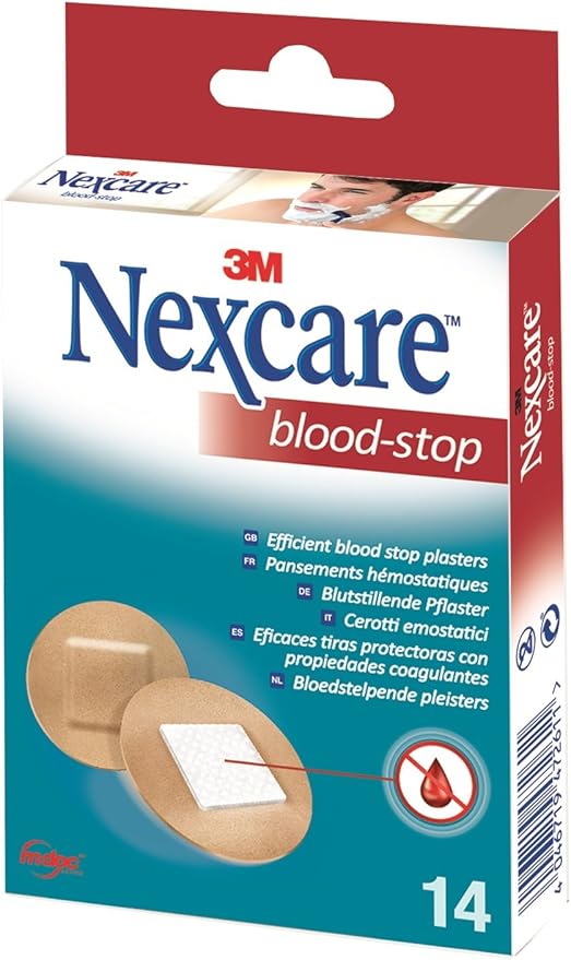 Nexcare Blood-Stop N1714AS Plasters 3 Sizes Pack of 14 Various Strips ...