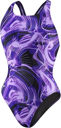 Amazon.com : Speedo Women's Light Trail Super Pro Back 28 Purple ...