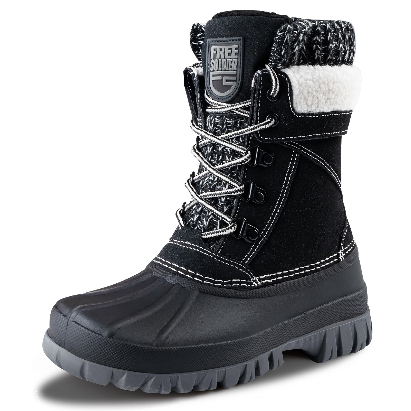 FREE SOLDIER Women's Waterproof Winter Cold Weather Snow Boots for ...