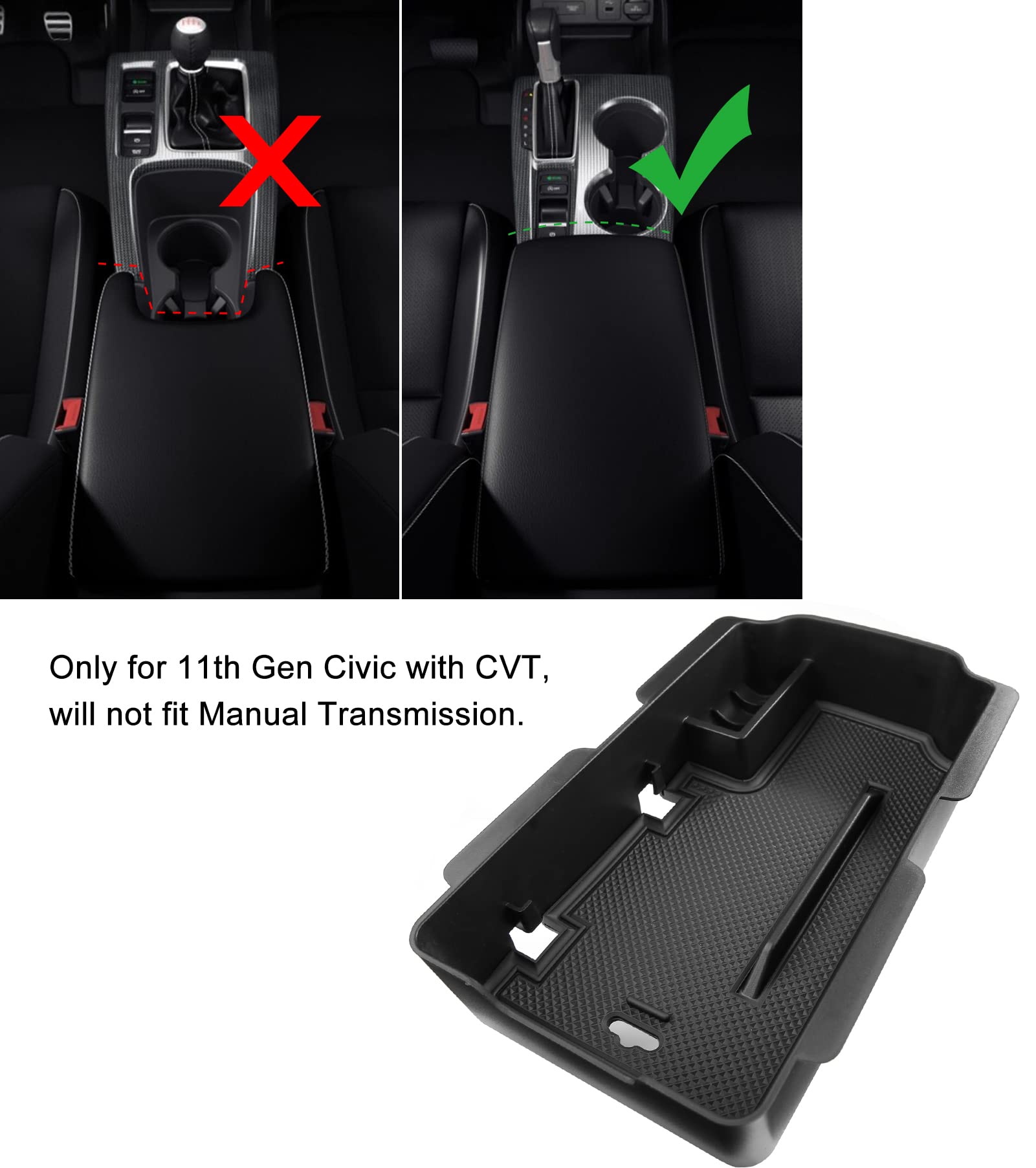 Mua Thenice for 11th Gen Civic Armrest Storage Box Insert Tray Center ...