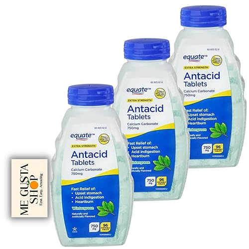 Equate Extra Strength Antacid Chewable Wintergreen Tablets, 750 mg, 96 ...