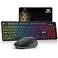 Amazon.com: AULA Wireless Keyboard and Mouse Combo, RGB Backlit ...