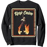 Amazon.com: Vintage Horror Keep Calm Witch Dark Humor T-Shirt ...