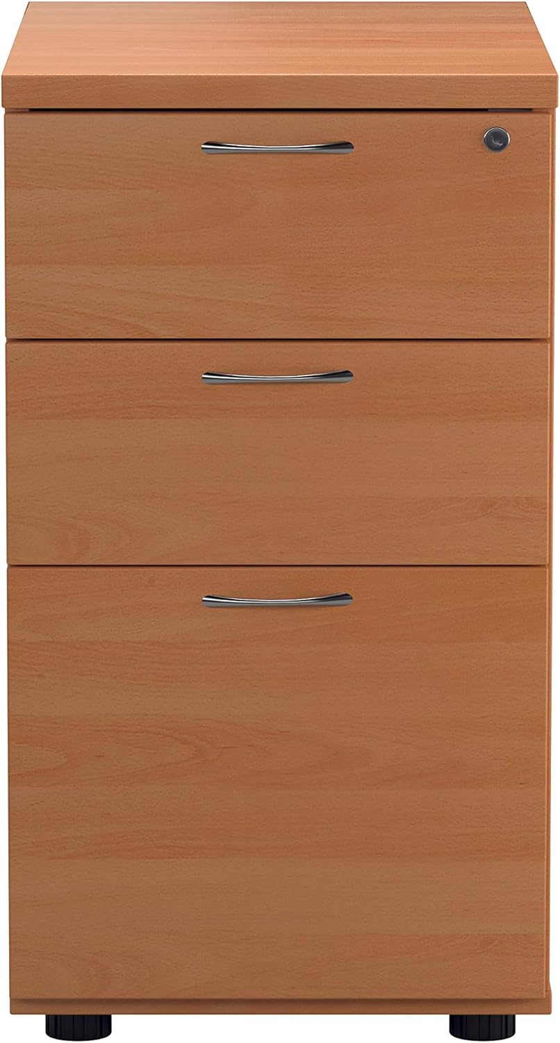 Office Hippo Heavy Duty 3 Drawer Desk High Pedestal, Pre-Assembled ...