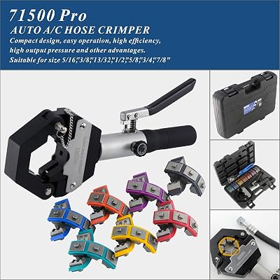 IBOSAD Hydra-Krimp 71500 Manual AC Hose Crimper Kit for Air ...