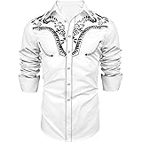 COOFANDY Men's Long Sleeve Embroidered Shirt Slim Fit Casual Button Down Shirts at Amazon Men’s ...
