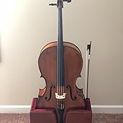 Amazon.com: Vio Music Cello Wooden Stand Burgundy Velvet Plush Cushions ...