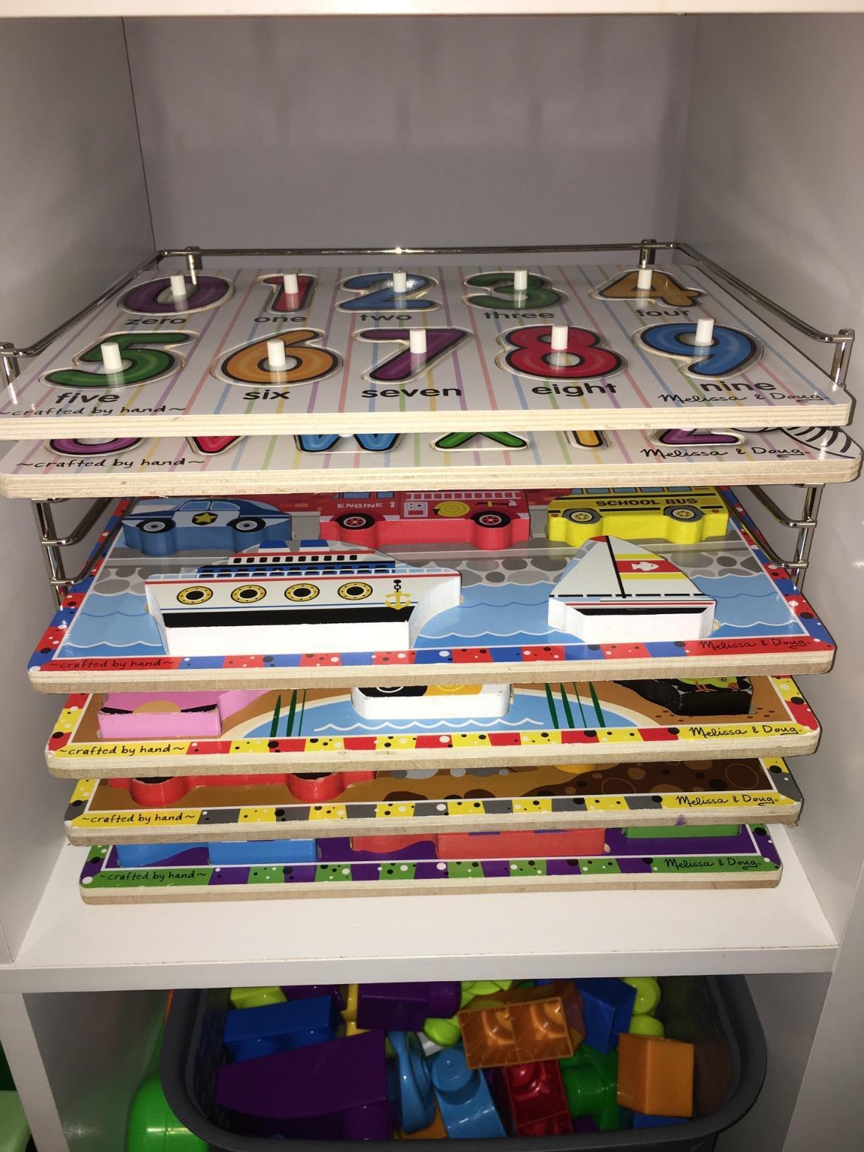 $6/mo - Finance Melissa & Doug Puzzle Storage Rack - Wire Rack Holds 12 ...