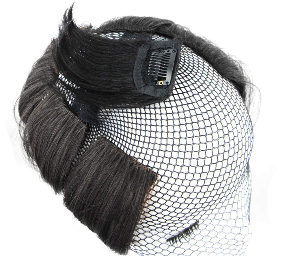 Amazon.com : 4" Short Human Hair Crown Hair Extensions Clip in Mini ...