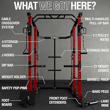 Mua Mikolo Power Cage, 2200 lbs Multi-Function Power Rack with Cable ...