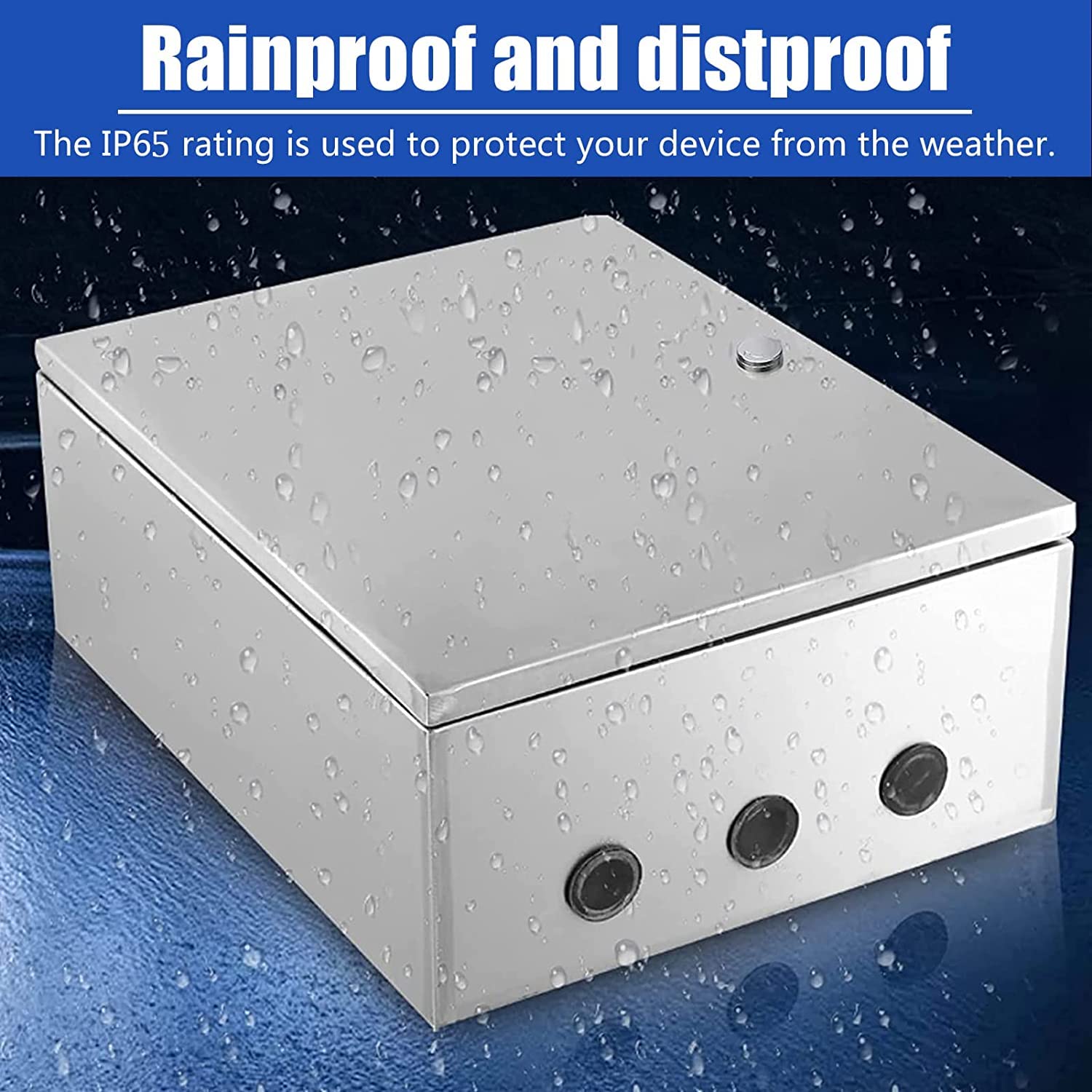 Mua Stainless Steel Electrical Box, Waterproof Metal Electrical Enclosure with Lock, Cover and ...