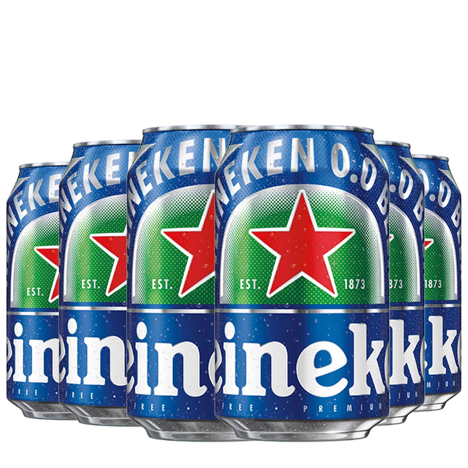 Heineken 0.0 % Non Alcoholic Lager Beer Zero Dot Zero Can - 6 Pack, 6 x ...