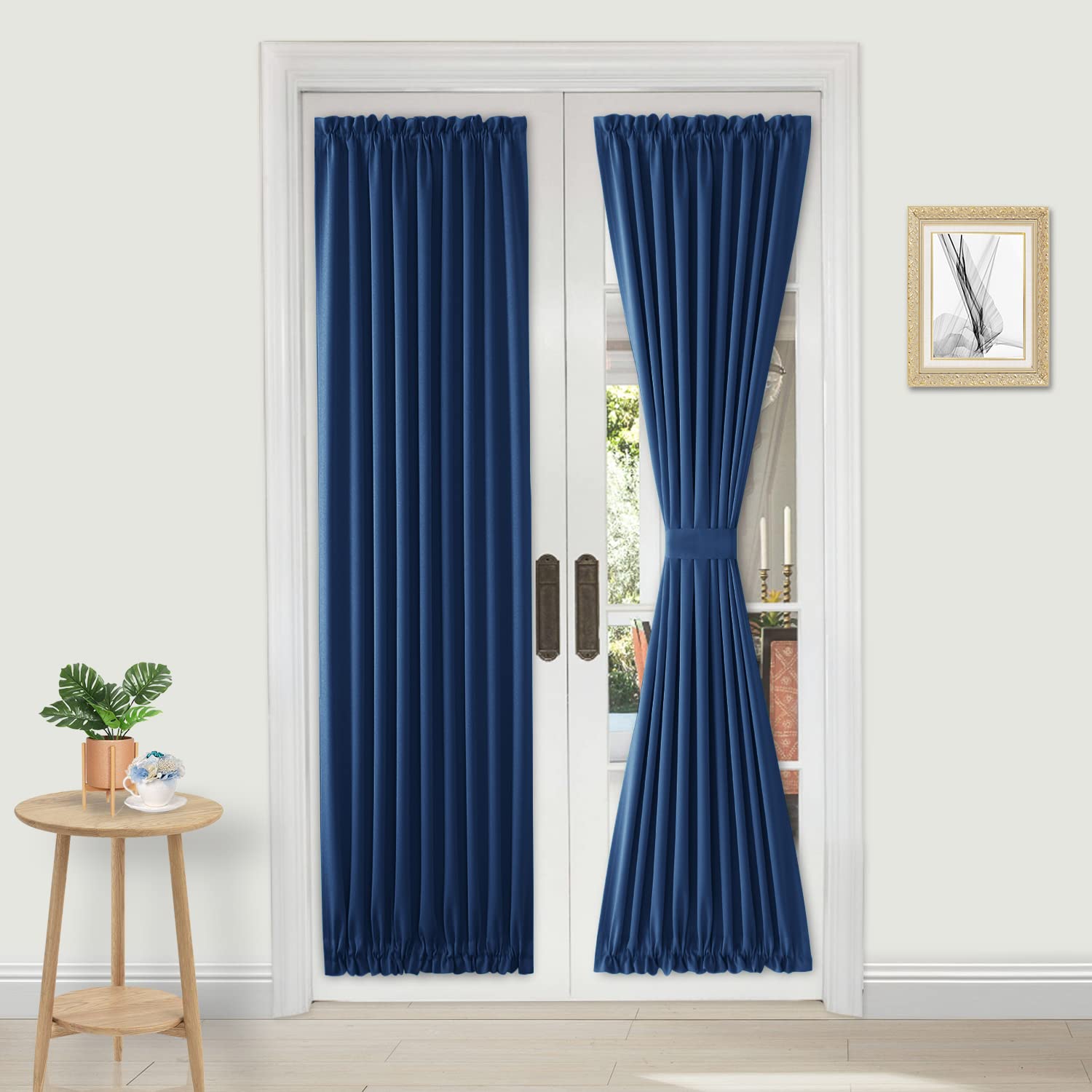 DWCN French Door Curtains – Rod Pocket Thermal Blackout Curtain for ...