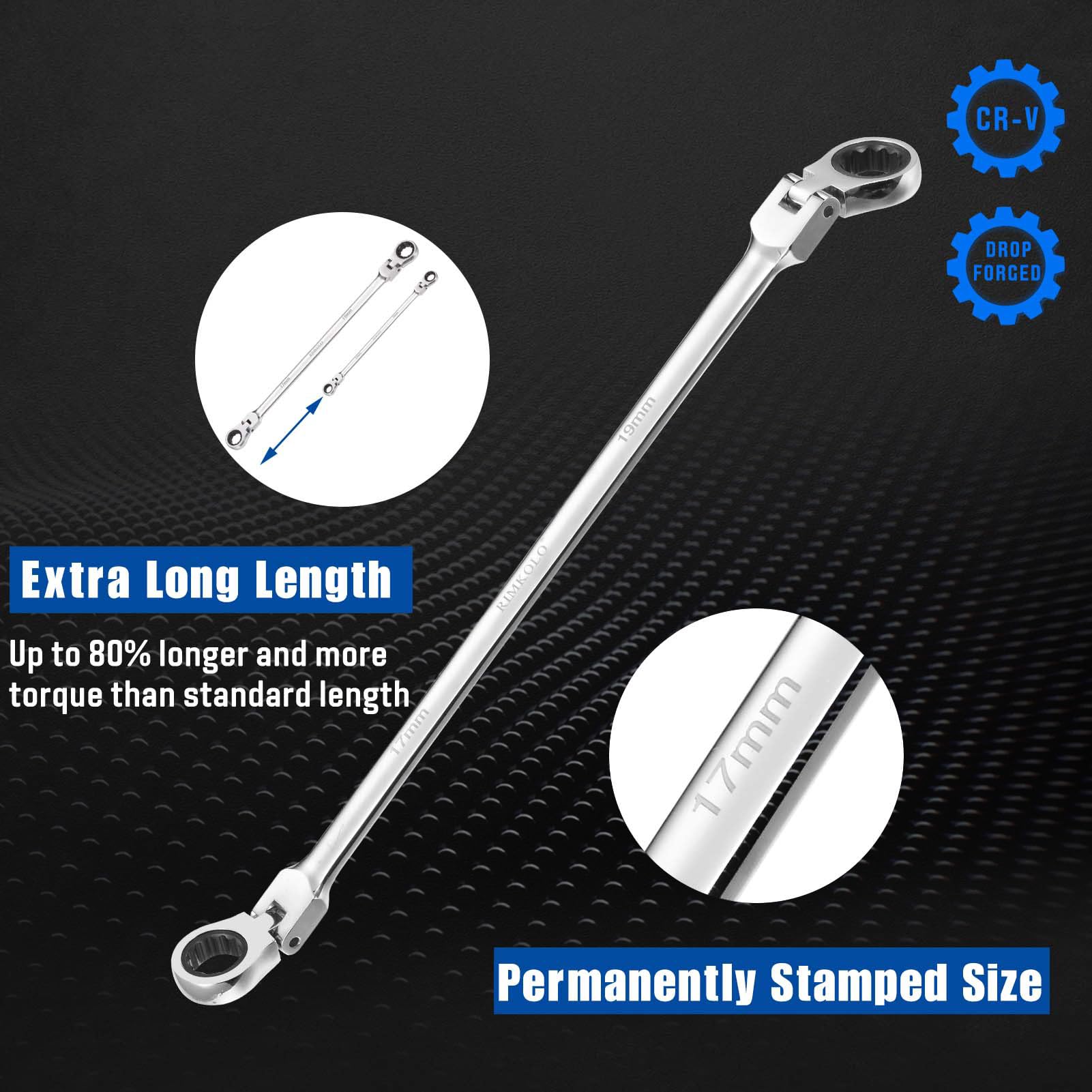 Mua 6-Piece Extra Long Flex-Head Ratcheting Wrench Set, 72-Tooth Double ...