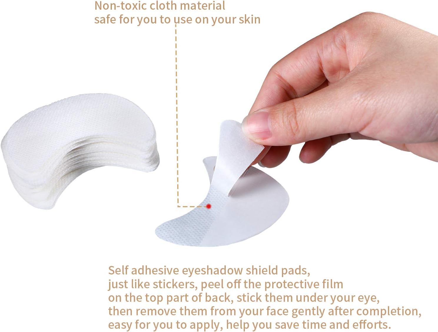 200 Pieces Eyeshadow Stencils White Eyeshadow Shield Pads Adhesive ...