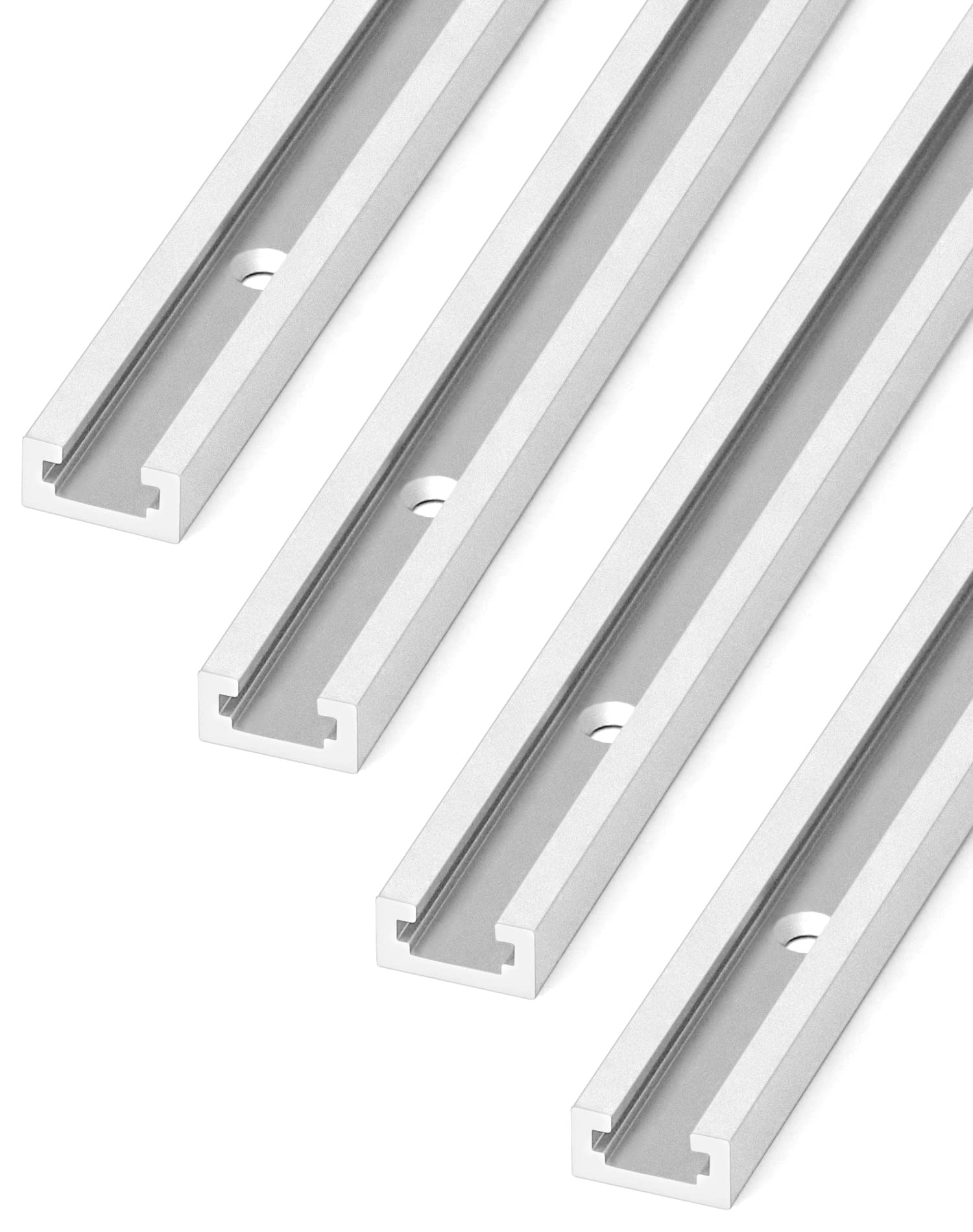 Mua QWORK Aluminum T Track, 4 Pack 48 Inch Universal Double Cut Profile T Track, with Predrilled ...